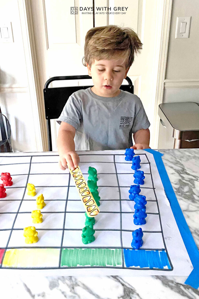 Preschool Counting Bear Graph - Days With Grey