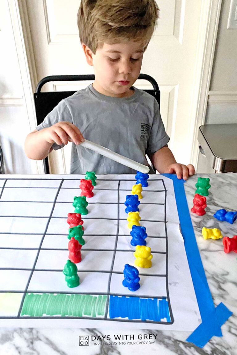 Preschool Counting Bear Graph - Days With Grey