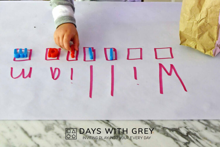 Preschool Name Game - Days With Grey