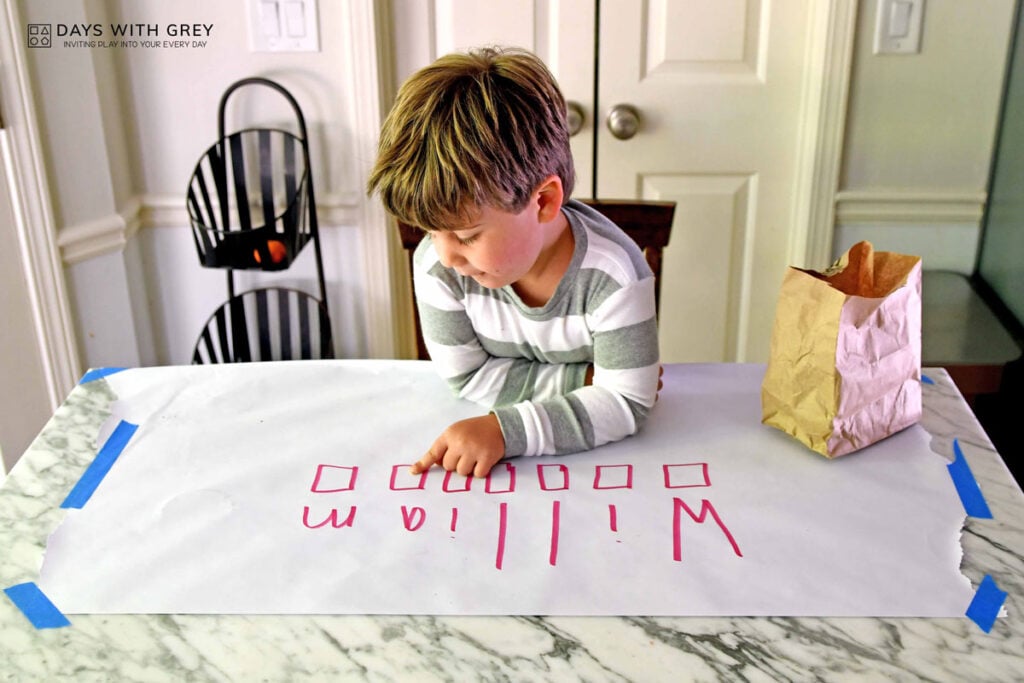 Preschool Name Game - Days With Grey