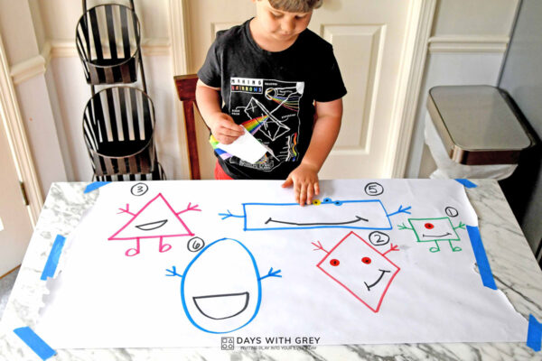 Shape People; a Toddler Counting Activity - Days With Grey