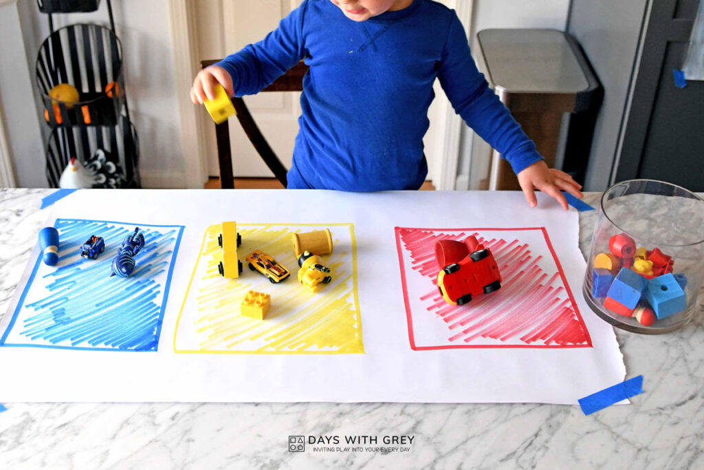 Toddler Color Toy Sort - Days With Grey