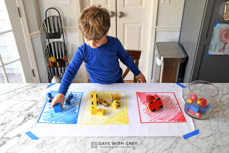 Toddler Color Toy Sort - Days With Grey