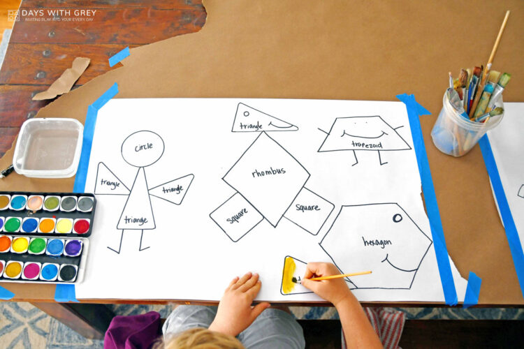 Watercolor Shape Painting - Days With Grey