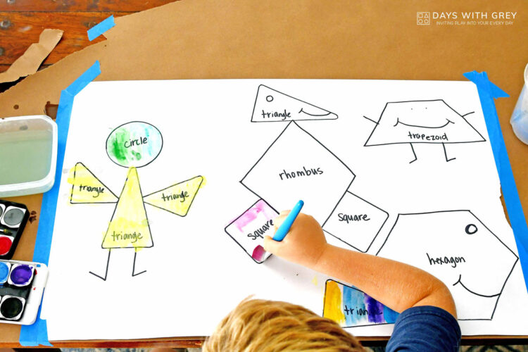 Watercolor Shape Painting - Days With Grey