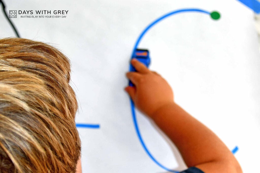 Writing Letters with Race Cars - Days With Grey