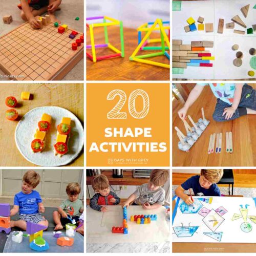 20 Shape Activities for Preschool - Days With Grey