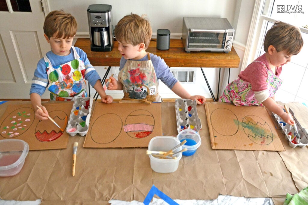 Easter Art Painting for Kids - Days With Grey