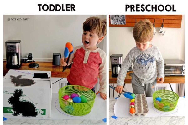 Egg Grab; a Fine Motor Easter Activity - Days With Grey