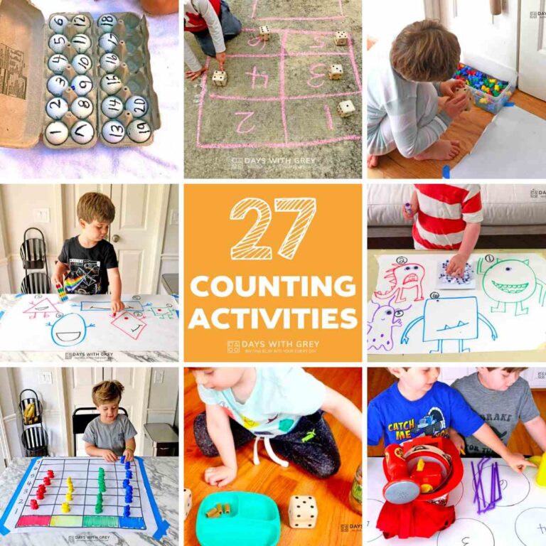 27 Play-Based Counting Activities - Days With Grey