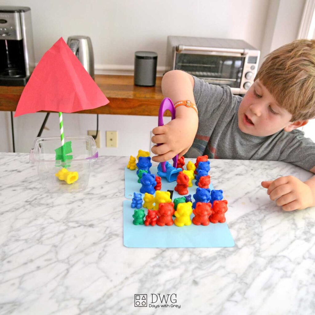 Fine Motor Bear Grab - Days With Grey