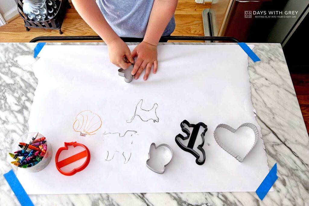 Cookie Cutter Kid Tracing Activity - Days With Grey