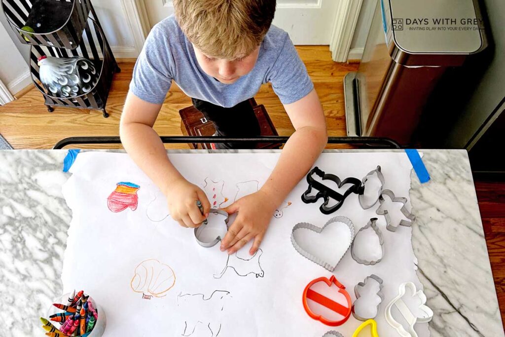 Cookie Cutter Kid Tracing Activity - Days With Grey