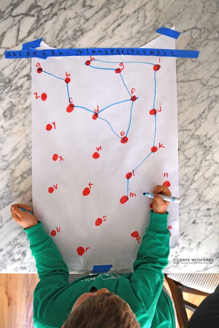 Giant Alphabet Dot to Dot Maze - Days With Grey