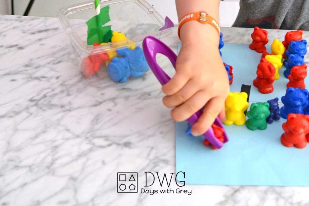 Fine Motor Bear Grab - Days With Grey