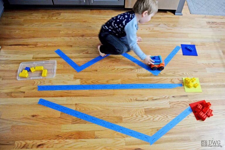 Preschool Color Sorting with Movement - Days With Grey