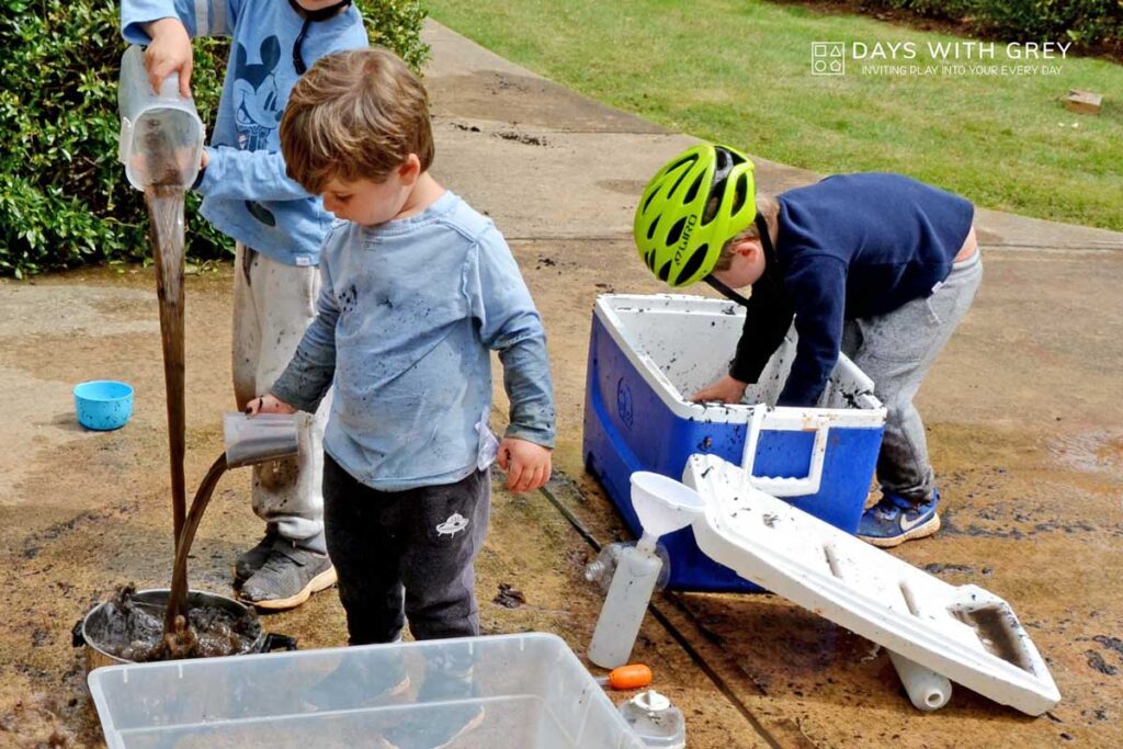 Muddy Water Sensory Play - Days With Grey