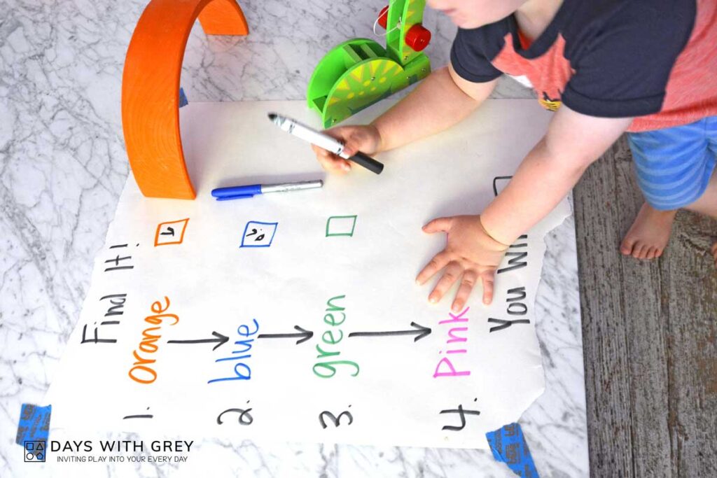 Preschool Color Hunt - Days With Grey