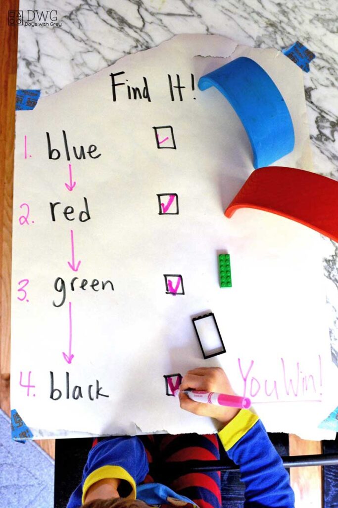 Preschool Color Hunt - Days With Grey