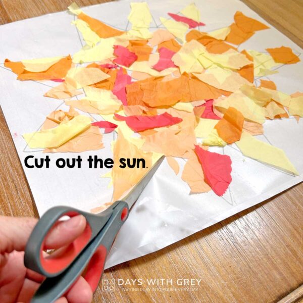 Sticky Summer Suncatcher for Toddlers - Days With Grey