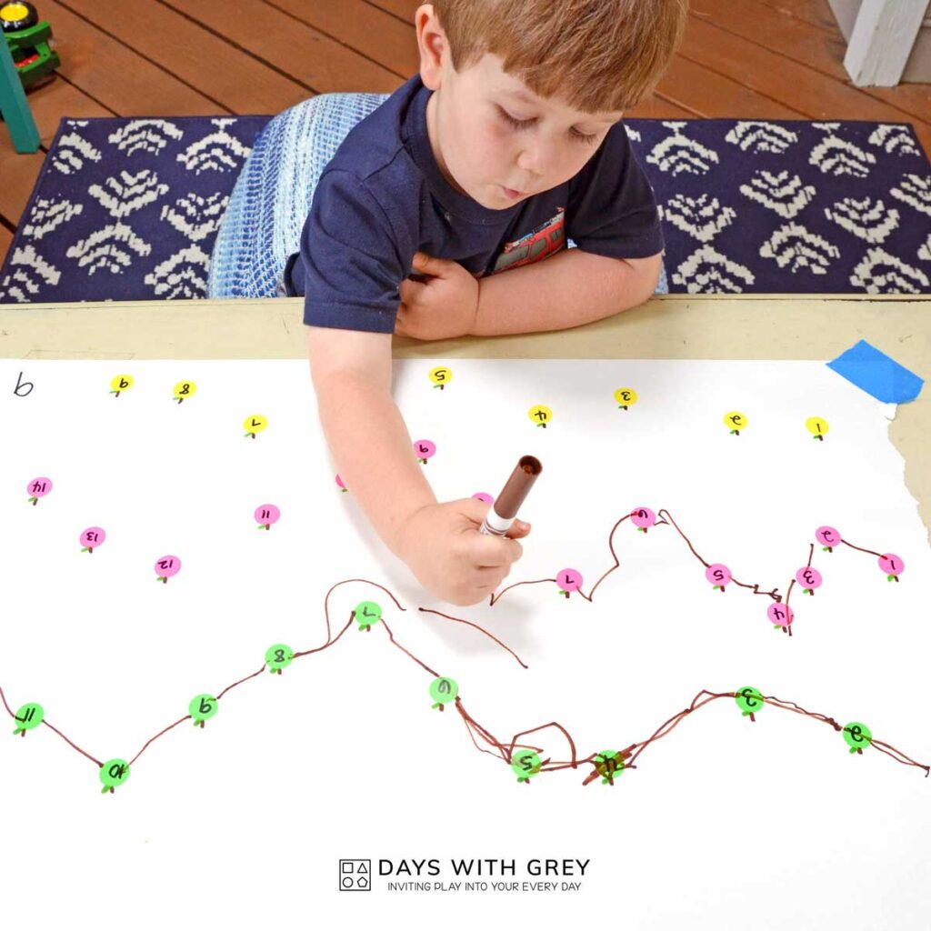 Apple Dot to Dot (one-to-one correspondence) - Days With Grey