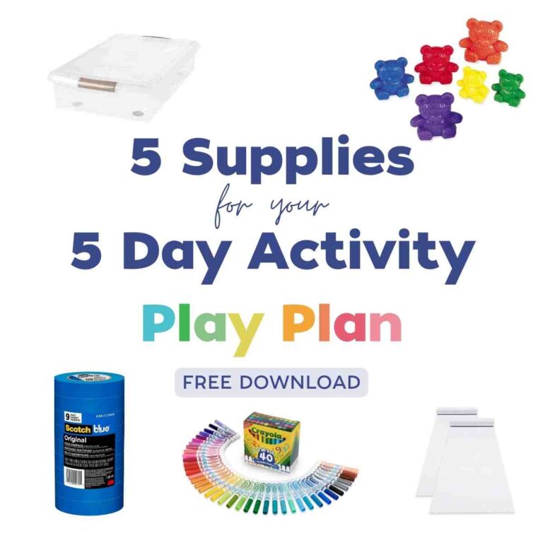 Five-Day Activity Play Plan - Days With Grey