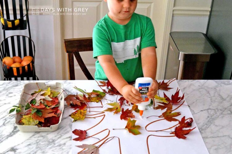 Glue the Fall Leaves - Days With Grey