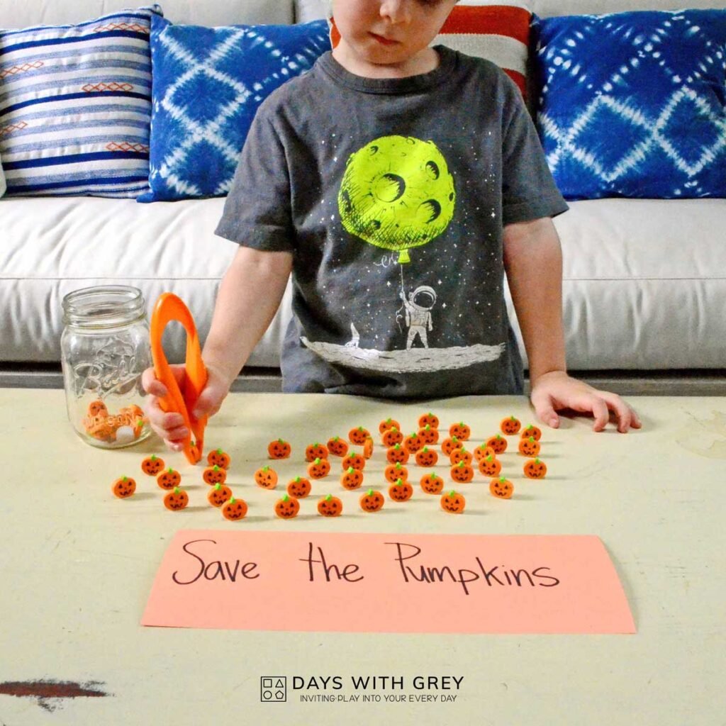 Pumpkin Squeeze (Fine Motor) - Days With Grey