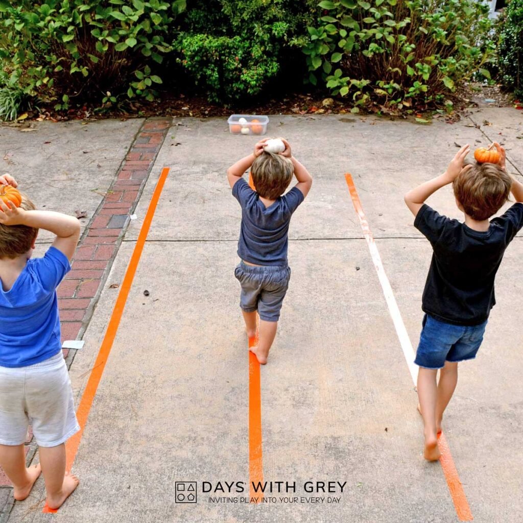Preschool Pumpkin Balance - Days With Grey