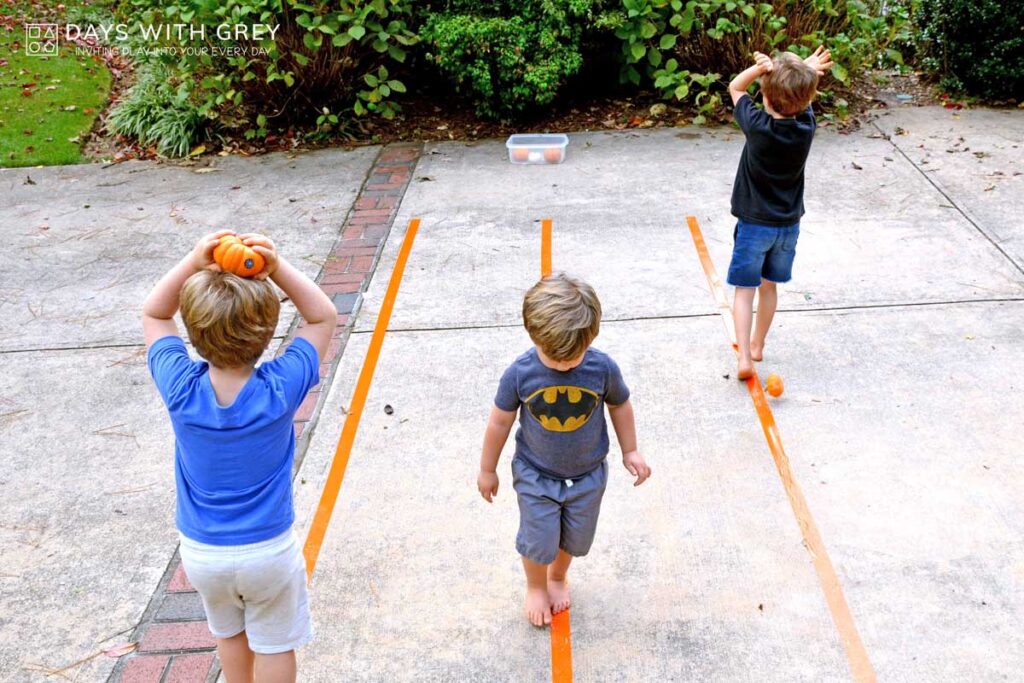 Preschool Pumpkin Balance - Days With Grey