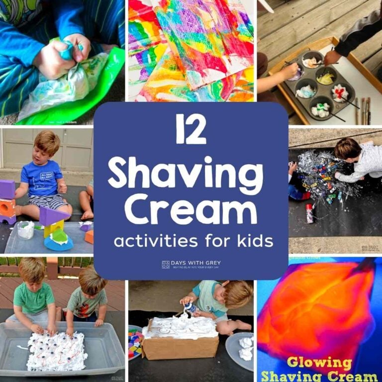 12 Shaving Cream Sensory Activities for Kids - Days With Grey