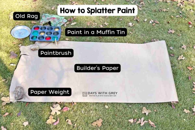 How to Splatter Paint for Kids - Days With Grey