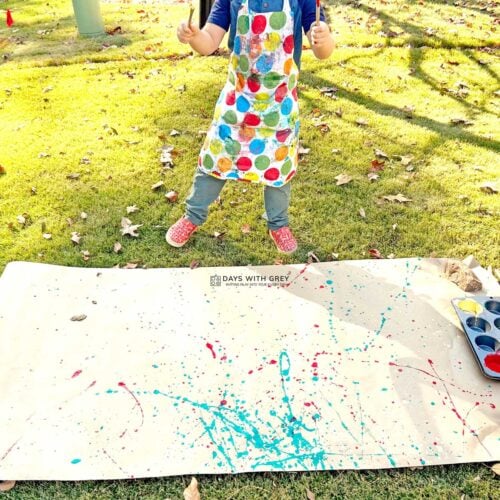 How to Splatter Paint for Kids - Days With Grey