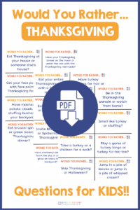 24 Thanksgiving Would You Rather Questions - Days With Grey