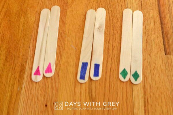 Craft Stick Shape Match - Days With Grey