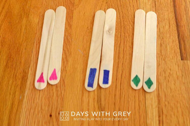 Craft Stick Shape Match - Days With Grey