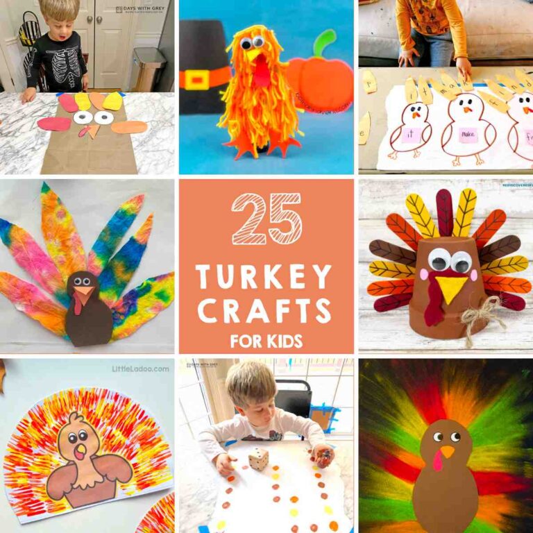 25 Easy Turkey Crafts and Ideas for Kids (2024) - Days With Grey