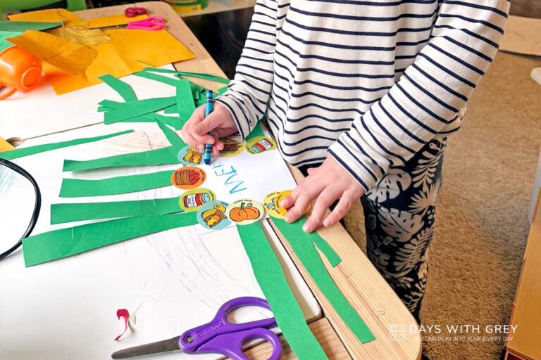 Turkey Leaf Crayon Rubbing Craft - Days With Grey