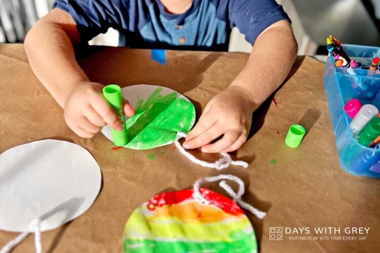 Easy Kid's Christmas Ornament Activity - Days With Grey