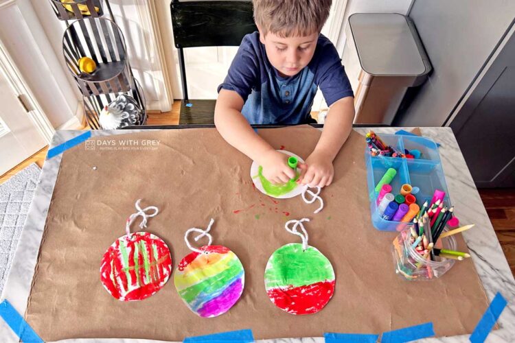 Easy Kid's Christmas Ornament Activity - Days With Grey