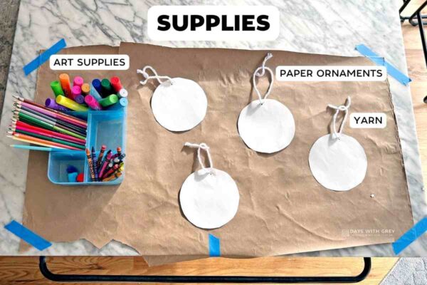 Easy Kid's Christmas Ornament Activity - Days With Grey