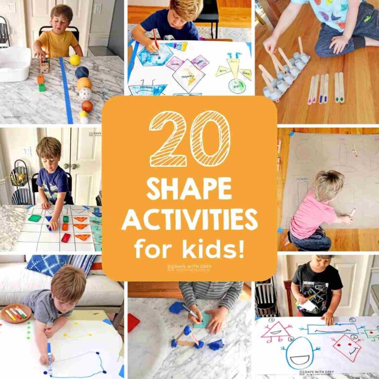 20 Shape Activities for Preschool - Days With Grey