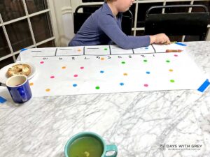 Kindergarten Counting Activity - Days With Grey