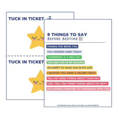 Genius Bedtime Routine Tip - Days With Grey