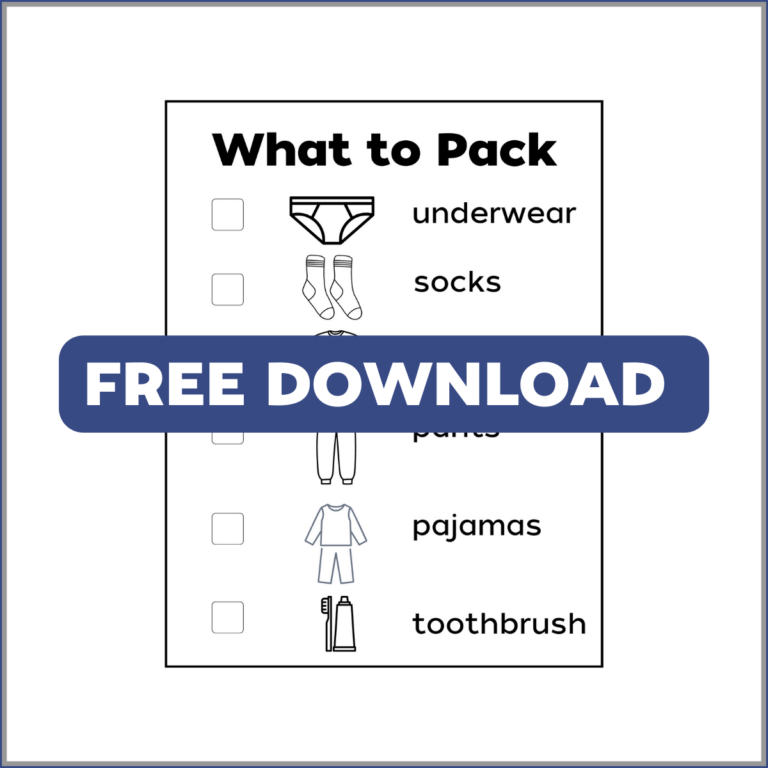 Visual Packing Checklist for Kids - Days With Grey