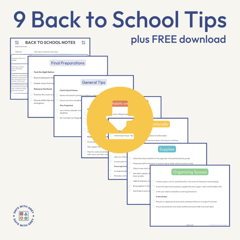 9 Back to School Tips for Parents and Kids - Days With Grey