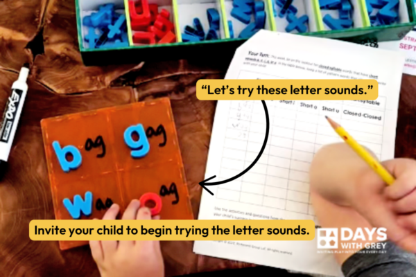 Short Vowel Sounds and CVC Activity for Early Readers - Days With Grey