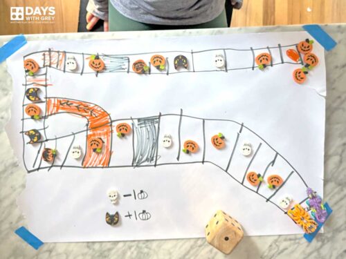 Collect the Pumpkins; A Preschool Halloween Counting Game - Days With Grey