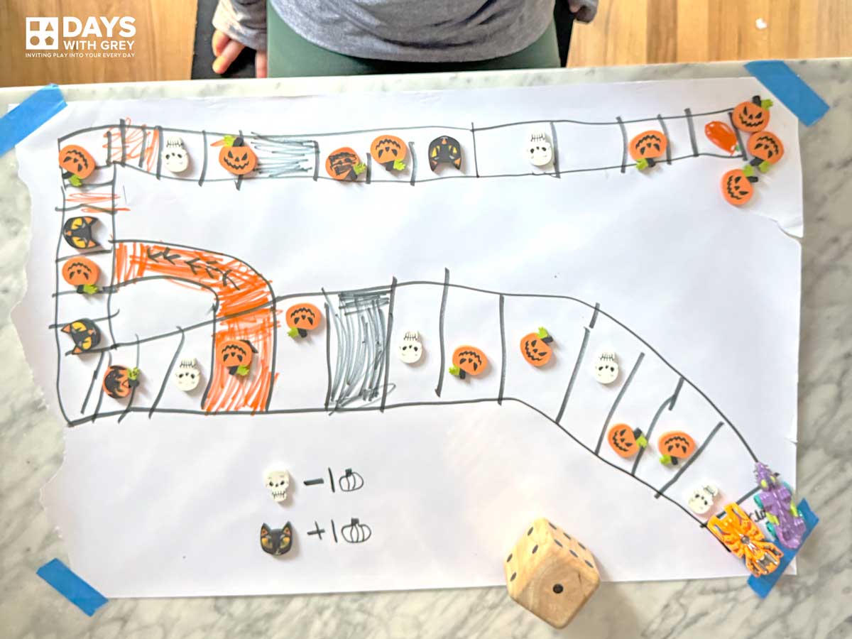 Collect the Pumpkins; A Preschool Halloween Counting Game - Days With Grey