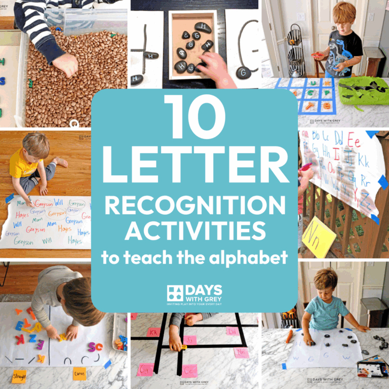 Letter Recognition Activities to Teach the Alphabet - Days With Grey